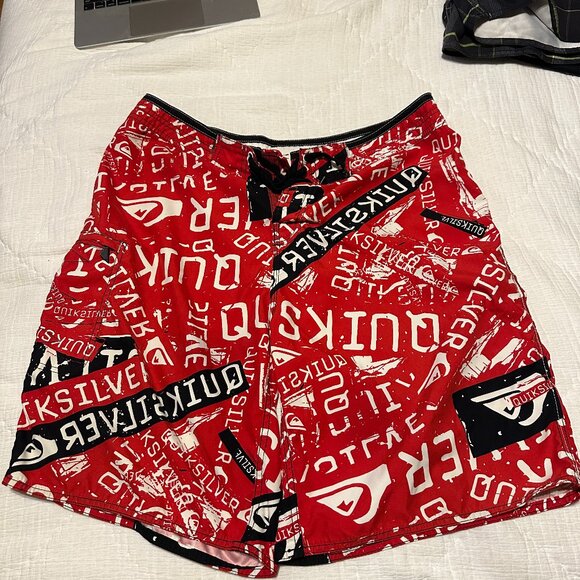 Quiksilver | Swim | Quicksilver Board Shorts Swim Trucks Red And Black ...